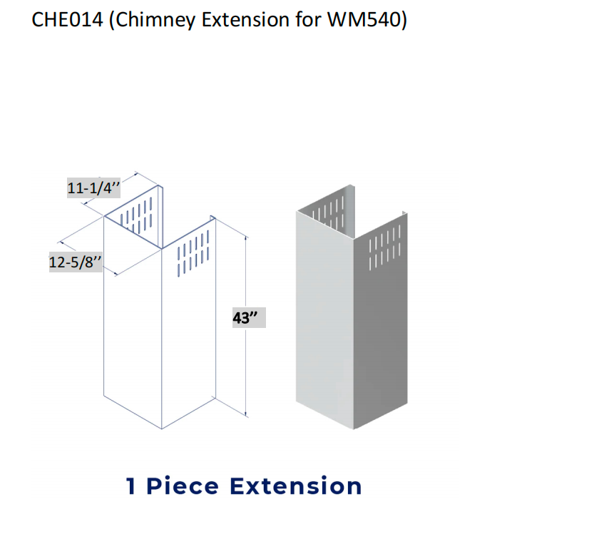 Hauslane Chimney Extension CHE014 | Extension Kit